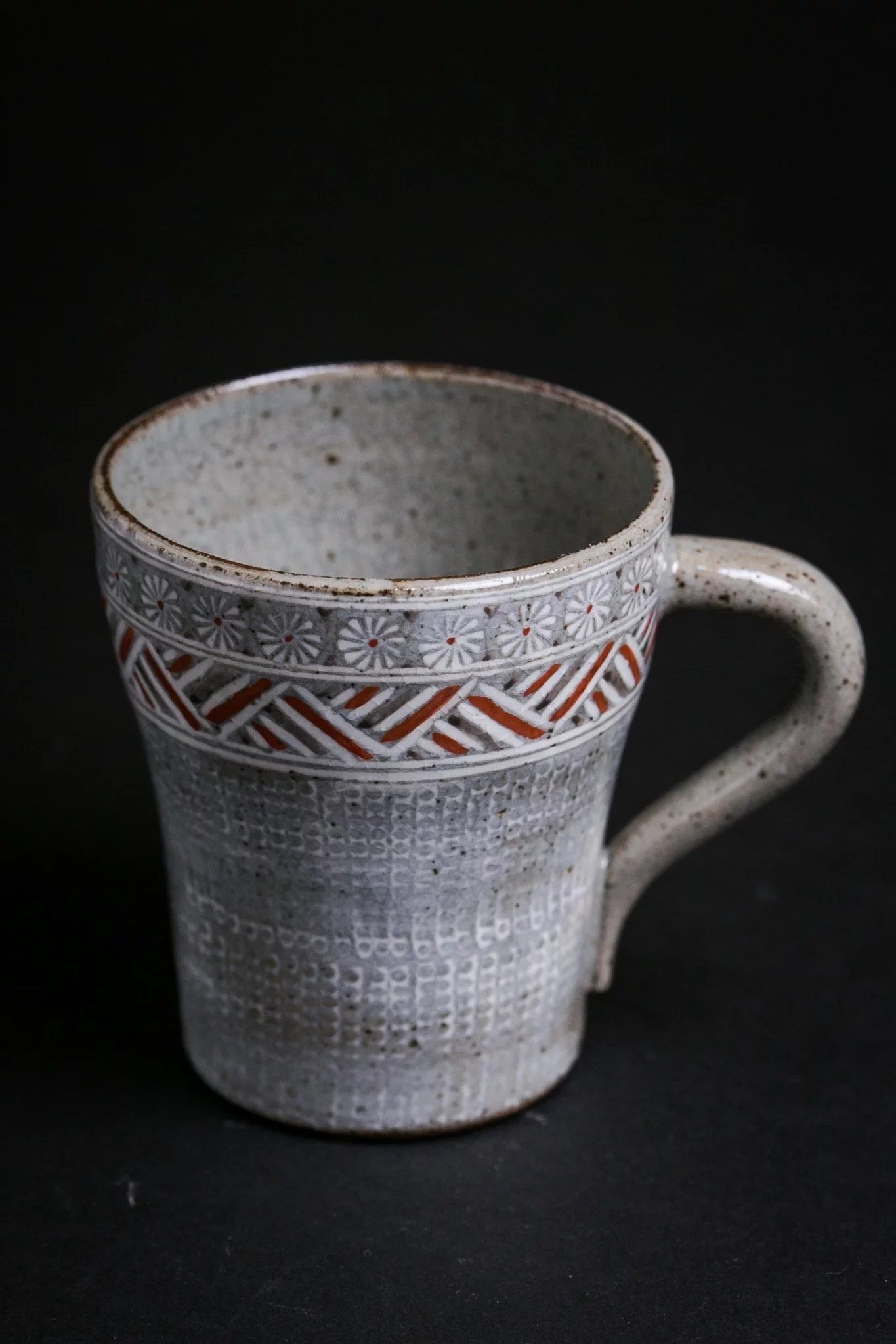 Tea Mug | Red Mishima Pattern – Atelier Japan